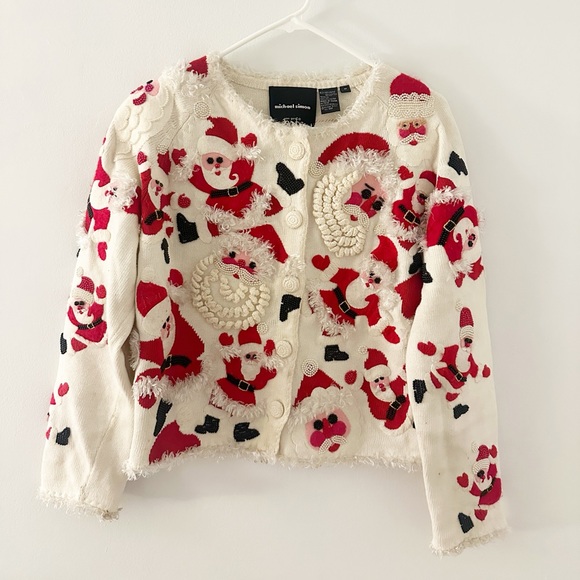 Michael Simon | Sweaters | Michael Simon Santa Clause Embroidered ...